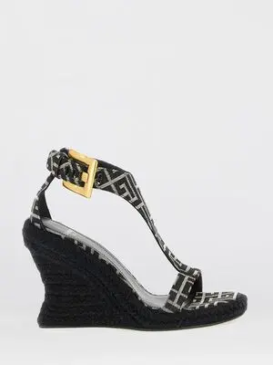 Balmain Espadrille Wedge Sandals