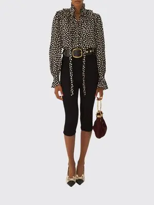 Chloé Polka Dot Ruffled Blouse