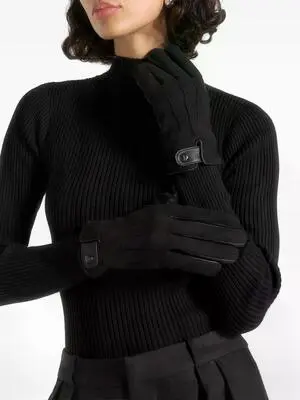 Manière De Voir Mario Faux-leather Gloves - Black