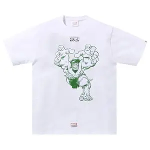 A BATHING APE X Marvel Comics Hulk Tee - White