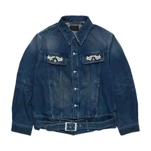 Simone Rocha Belted Denim Trucker Jacket