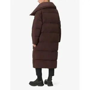 Sweaty Betty Nimbus Cloud Longline Shell-down Puffer Coat - Sable Brown