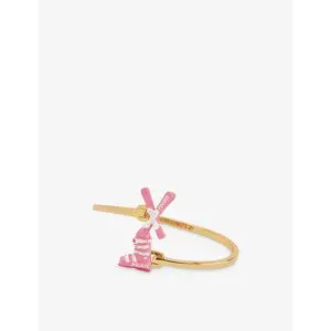 POUBEL 14ct Gold-plated Sterling Silver Ski Bangle - Gold Pink