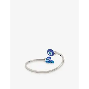 POUBEL Evil Eye La Mer Sterling-silver Enamelled Bangle