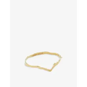 Monica Vinader Wishbone Vermeil Recycled Sterling Silver Bangle Bracelet - Gold