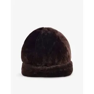 Nour Hammour Shearling Beanie - Chocolat Fondant
