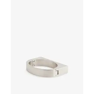 Rick Owens Logo-engraved Beveled Aluminium Bangle