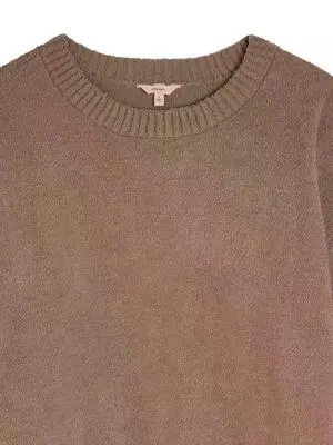 Eberjey Taupe Crew Neck Long Sleeve Sweater - Brown