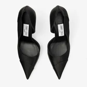 JIMMY CHOO Brigitte 120 Satin Pumps - Black