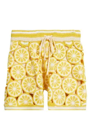 MAVRANS Lemon Crochet Organic Cotton Shorts