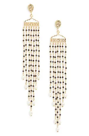 KIARA BY KI-ELE Zoe Drape Drop Earrings - Gold
