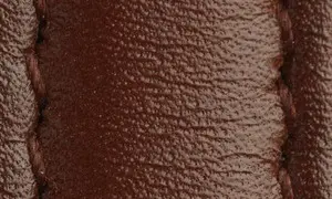 Saint Laurent Monogram Keeper Leather Skinny Belt - Ginger Bread
