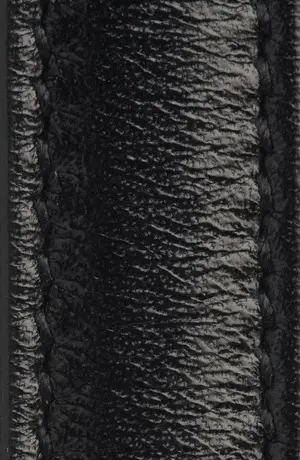 Saint Laurent Monogram Keeper Leather Skinny Belt - Nero