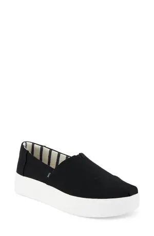 Toms Asher Platform Slip-on Sneaker - Black