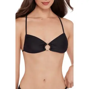 Steve Madden O-ring Bikini Top - Raven Black