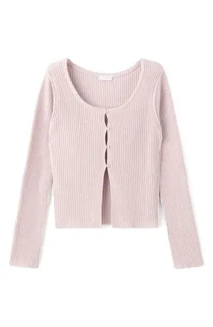Mango Cotton-blend Button-up Cardigan - Light Pink