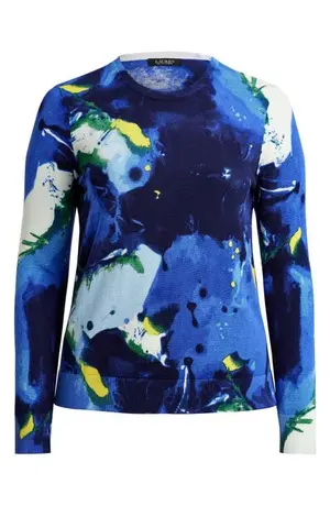 Ralph Lauren Floral Cotton-blend Sweater