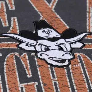 Mitchell & Ness Texas Longhorns Distressed Graphic Fleece Sweatshirt