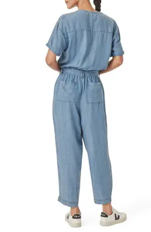 Splendid Rayanne Tie-waist Chambray Jumpsuit