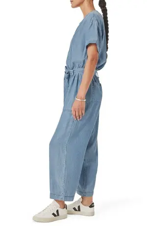 Splendid Rayanne Tie-waist Chambray Jumpsuit