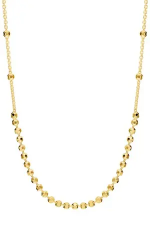 ATHRA LUXE Diamond-cut Beaded Necklace - Gold