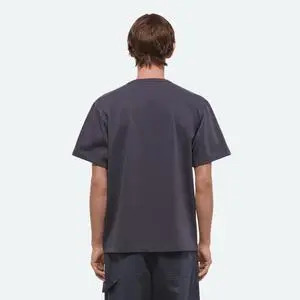 Helmut Lang Crumpled Logo Tee - Slate Blue
