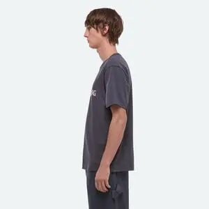 Helmut Lang Crumpled Logo Tee - Slate Blue