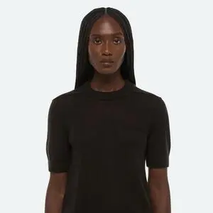 Helmut Lang Sheer Baby Tee - Dark Brown