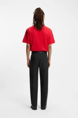 Hugo Performance-stretch Modern-fit Trousers In Ottoman Fabric