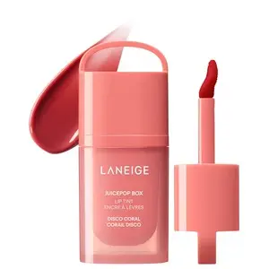 LANEIGE Juicepop Box Lip Oil Stain 12hr Hydrating Tint - Disco Coral