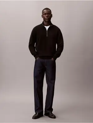 Calvin Klein Smooth Cotton Quarter-zip Sweater
