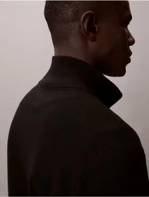 Calvin Klein Smooth Cotton Quarter-zip Sweater