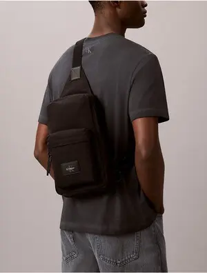 Calvin Klein Nylon Sling Bag - Black