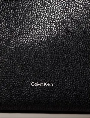 Calvin Klein Pebble Grain Slouchy Bag - Black