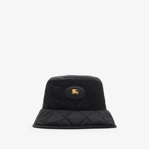 Burberry Quilted Horseshoe Bucket Hat - Black