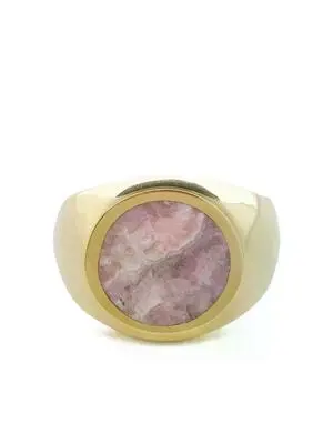 LEGIER Rhodochrosite Signet Ring - Gold