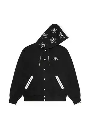 AAPE BY *A BATHING APE Logo-lettering Hooded Jacket - Black