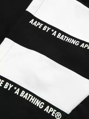 AAPE BY *A BATHING APE Logo-lettering Hooded Jacket - Black