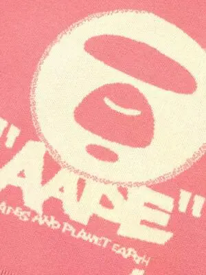 AAPE BY *A BATHING APE Logo Crew-neck Sweater - Pink