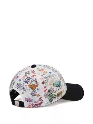 We11Done Doodle-print Baseball Cap