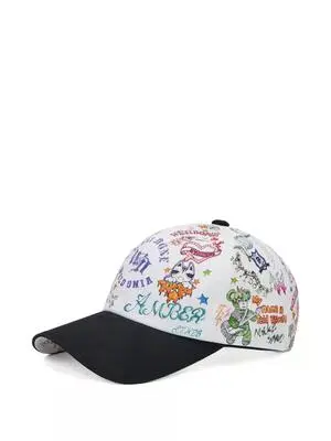 We11Done Doodle-print Baseball Cap