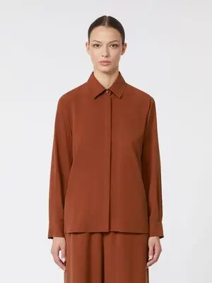 Max Mara Silk Canvas Shirt - Terra Cotta