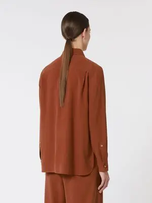 Max Mara Silk Canvas Shirt - Terra Cotta