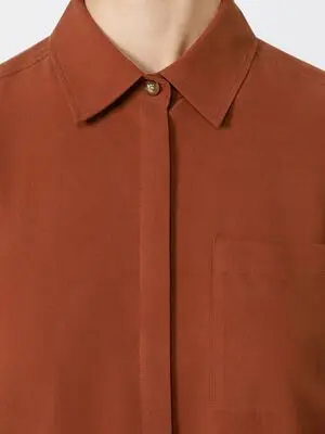 Max Mara Silk Canvas Shirt - Terra Cotta