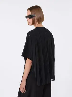 Max Mara Cotton T-shirt With Pleated Back