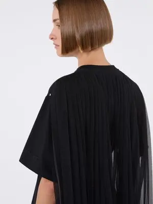 Max Mara Cotton T-shirt With Pleated Back