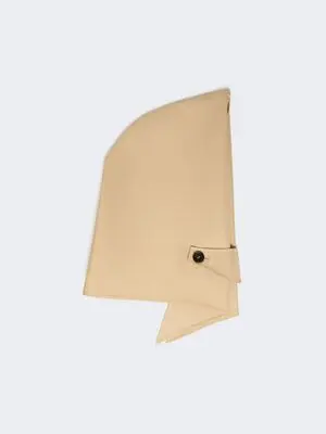 Max Mara Gabardine Hat-foulard With Chin Strap - Beige