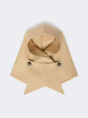 Max Mara Gabardine Hat-foulard With Chin Strap