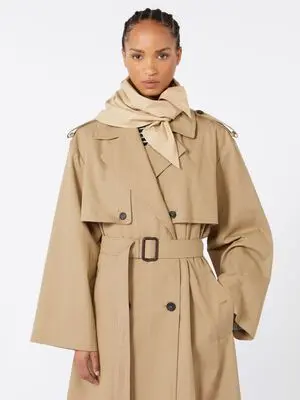 Max Mara Gabardine Hat-foulard With Chin Strap