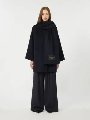 Max Mara Wool-blend Midi Coat With Scarf